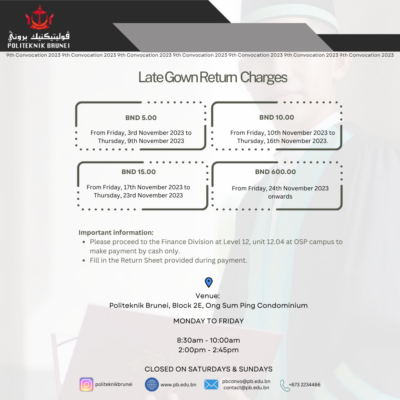 PB Graduation Countdown – Politeknik Brunei