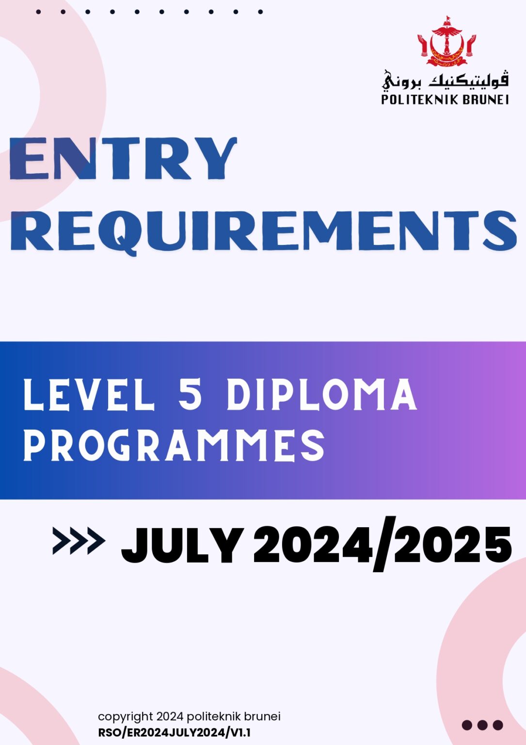 Entry Requirement – Politeknik Brunei